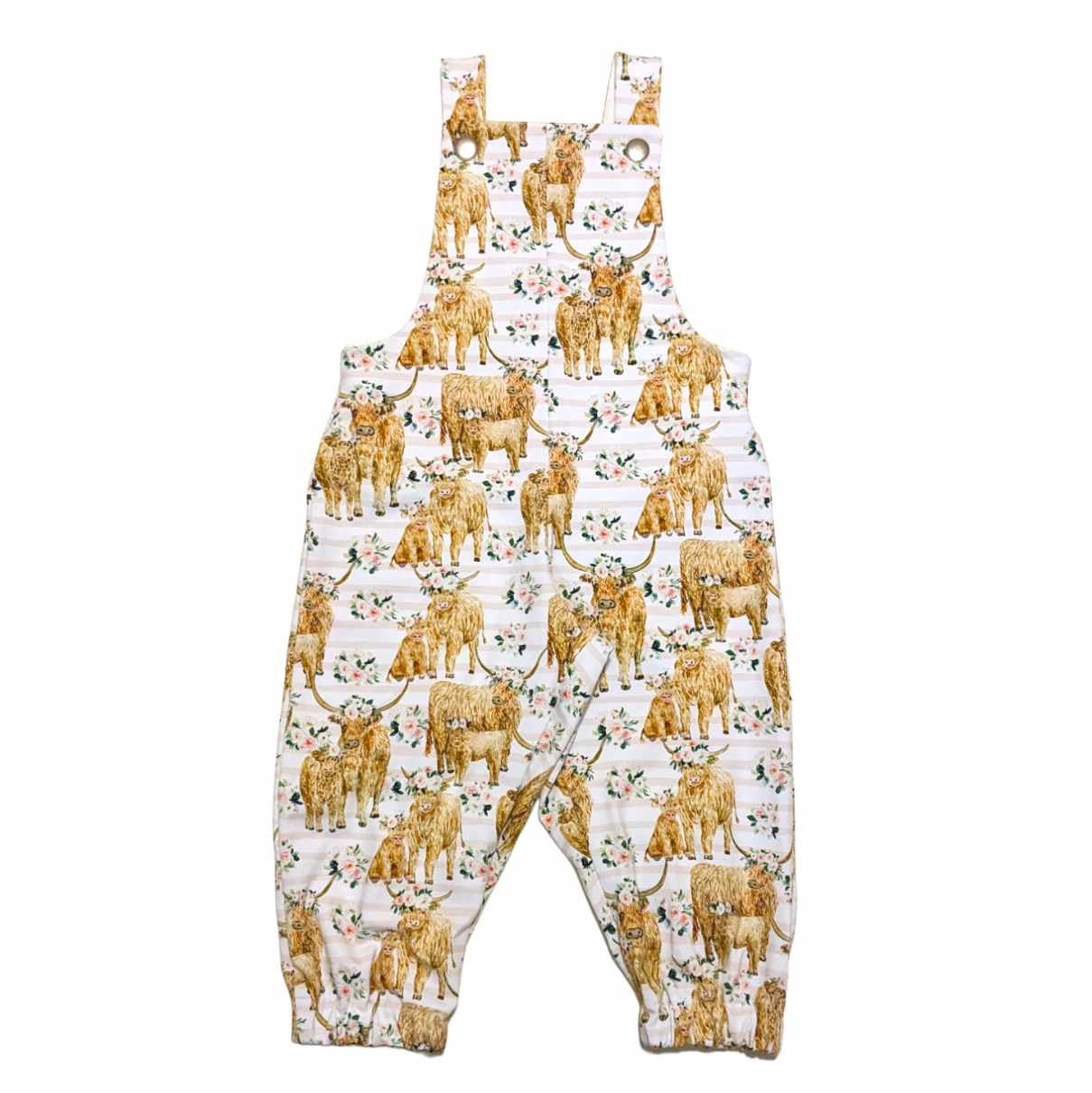 Highland Cow Long Overalls | Love Our Zoo